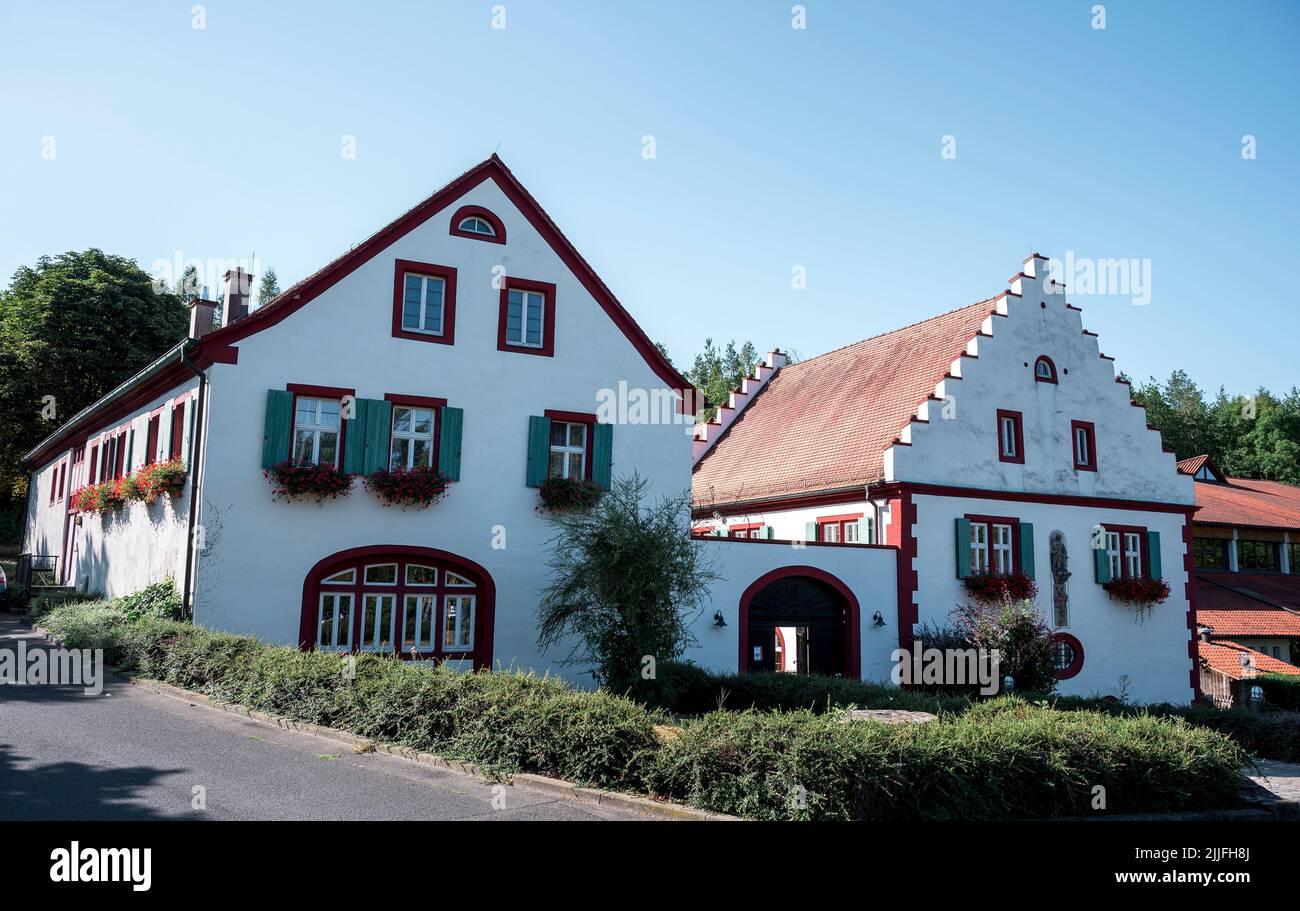 Estenfeld, Germany. 26th July, 2022. An exterior view of the White Mill ...
