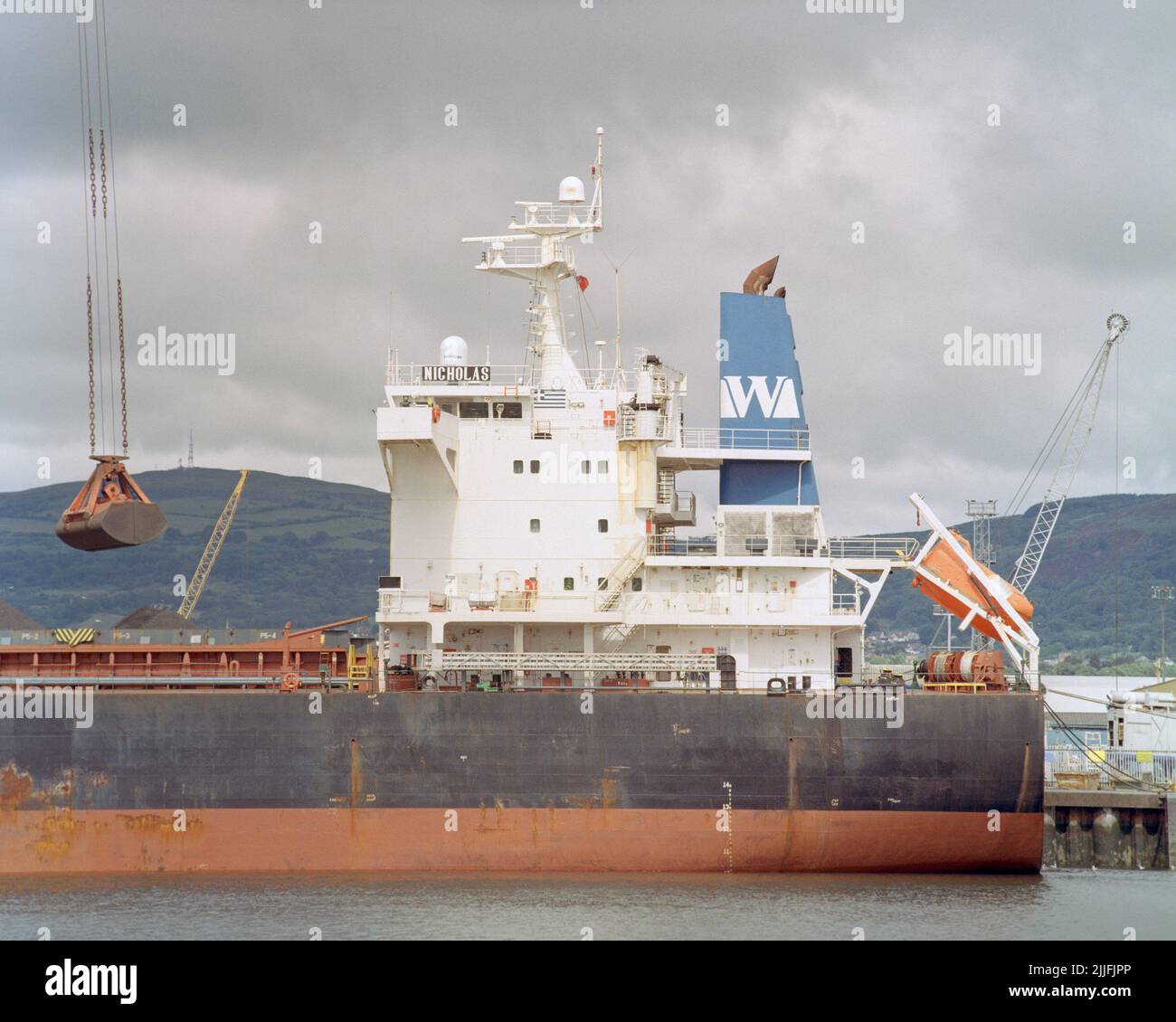 Belfast, UK - 4 July 2022: Bulk ship NICHOLAS at Belfast harbour for ...