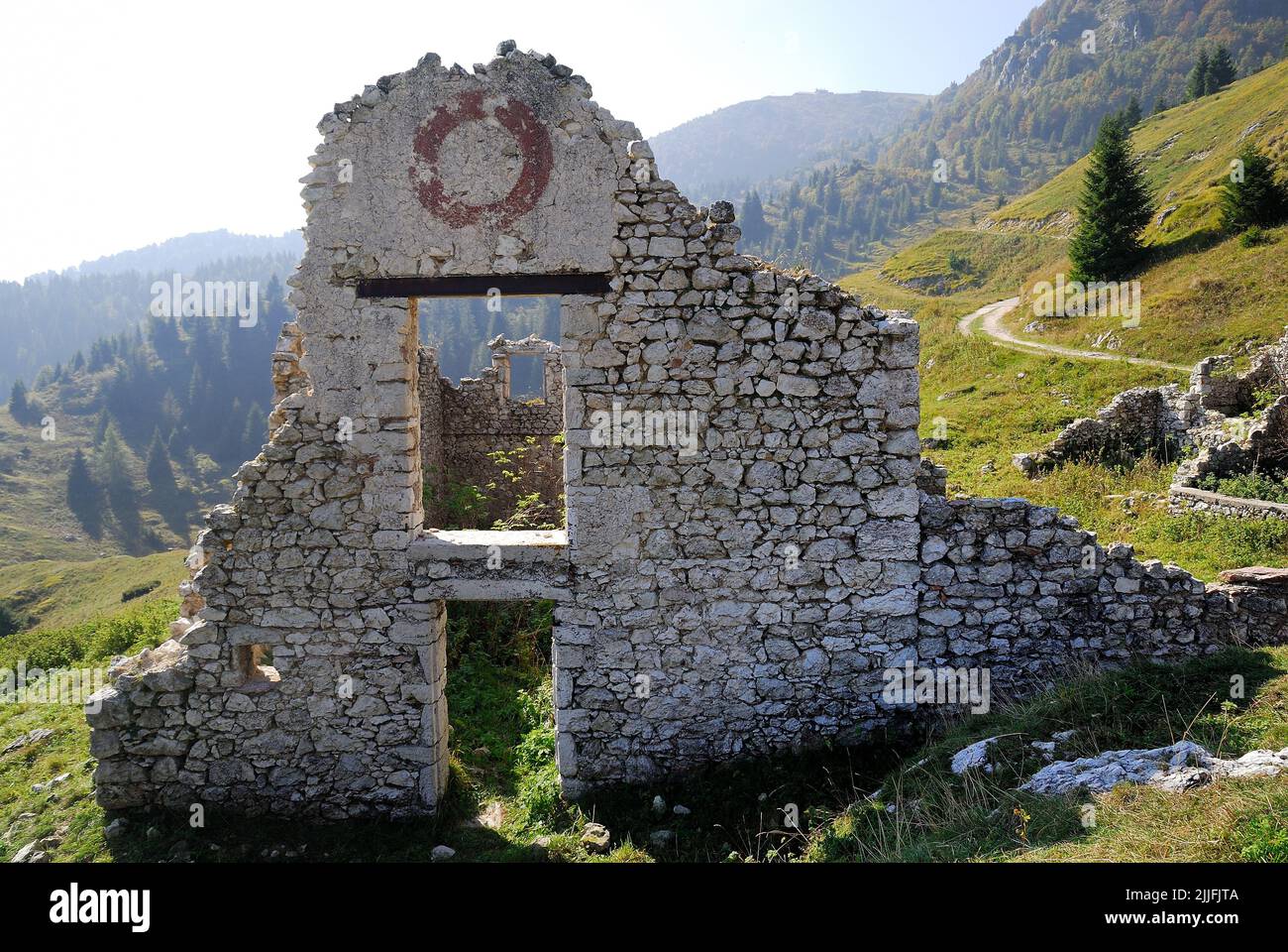 Veneto, Italy. Massif of Mount Grappa. During WWI Val delle Mure is an ...