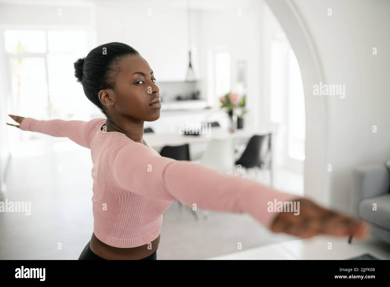 Meditating african woman hi-res stock photography and images - Alamy