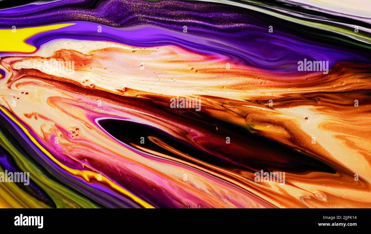 a Fluid art drawing, abstract acrylic texture with flowing effect Stock ...