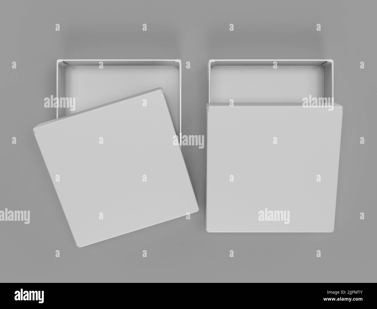 A 3d rendering illustration of the white box packaging Stock Photo - Alamy