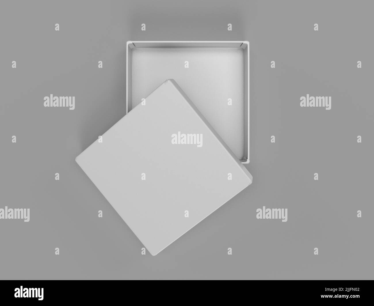 A 3d rendering illustration of the white box packaging Stock Photo - Alamy