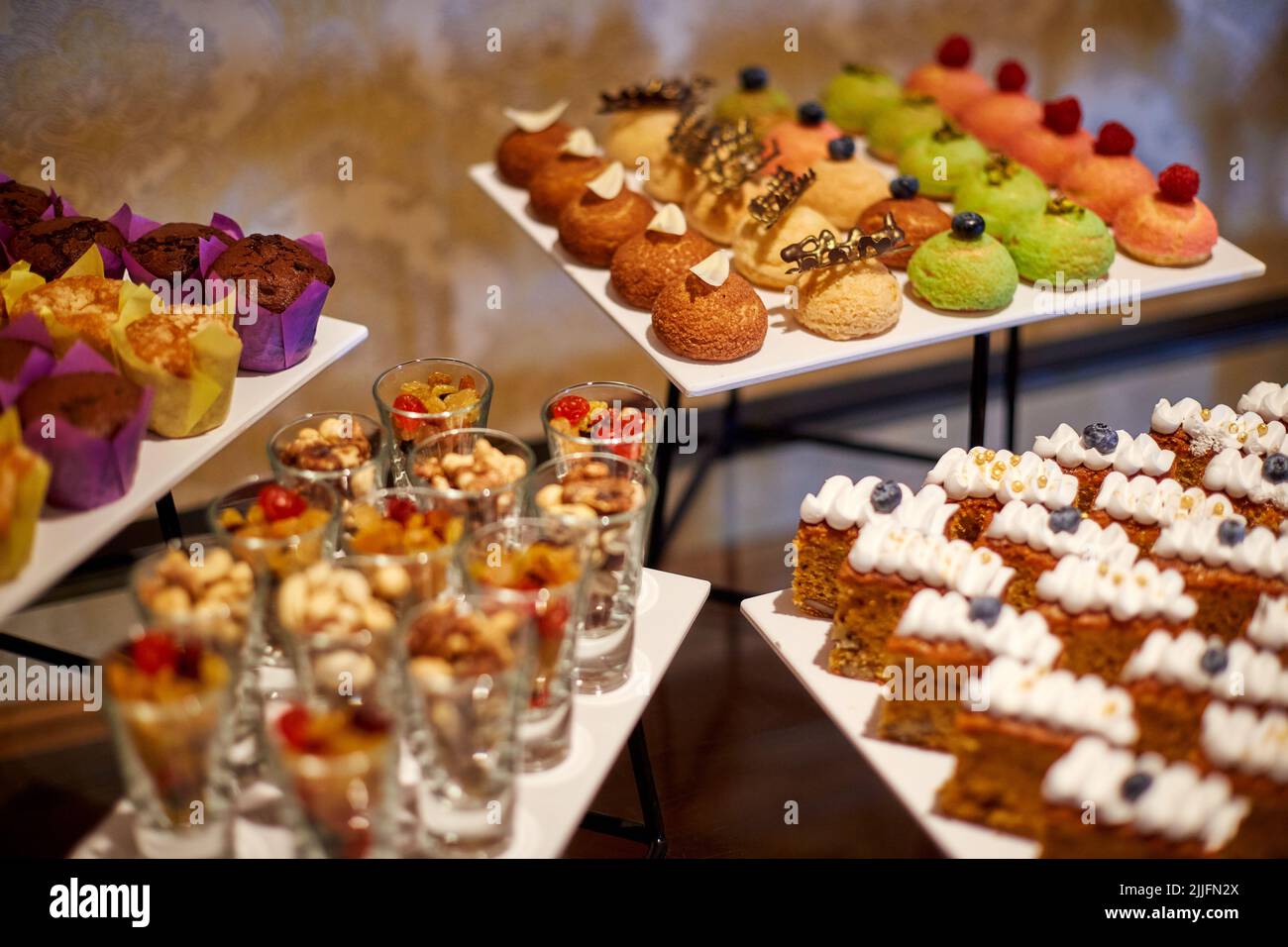 festive delicious buffet, snacks, catering, a wide variety of food ...