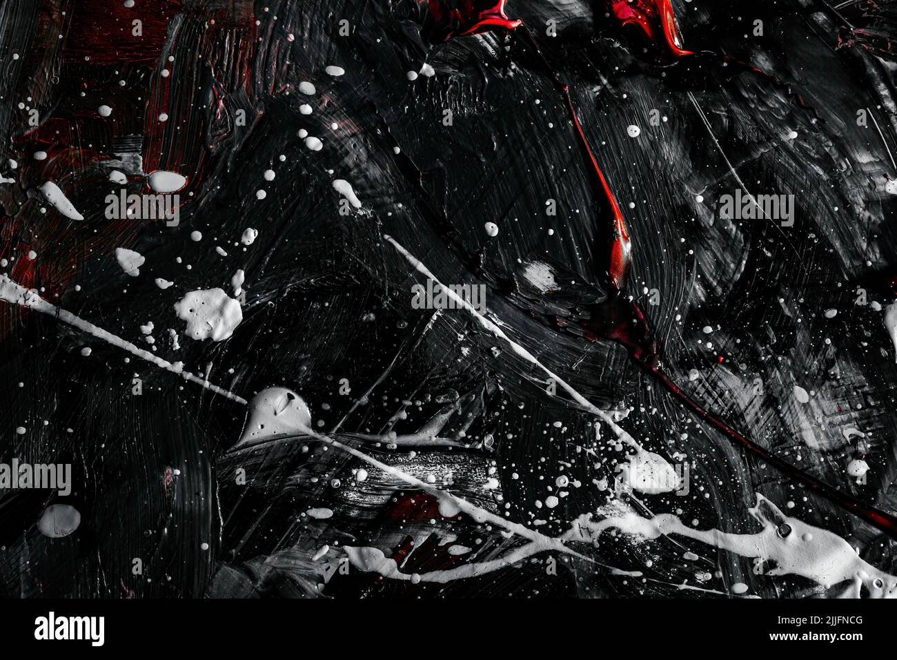 Volcano Abstract background. red lava and black basalt Thick paint ...