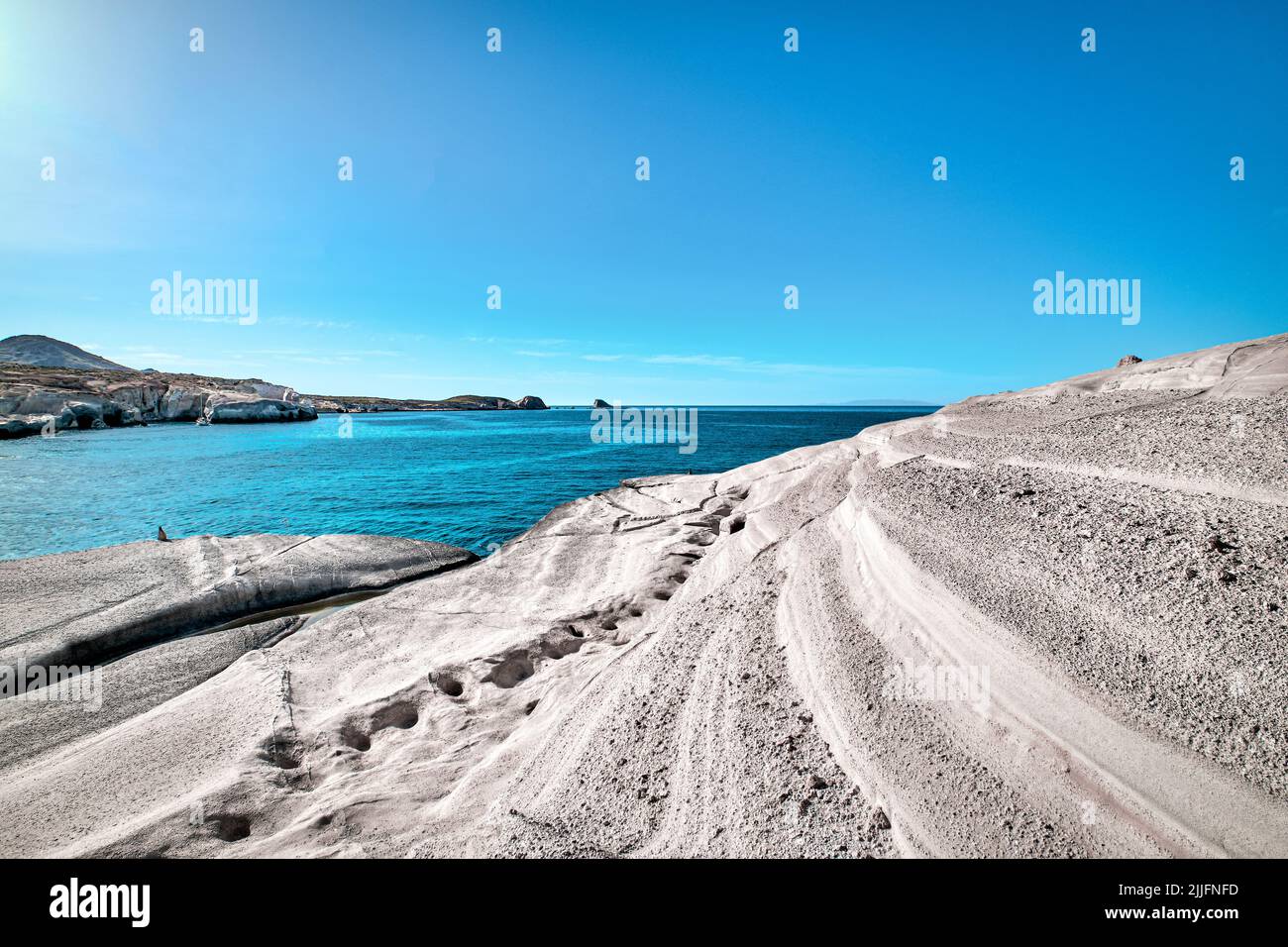 Limestone cliffs milos greece hi-res stock photography and images - Alamy