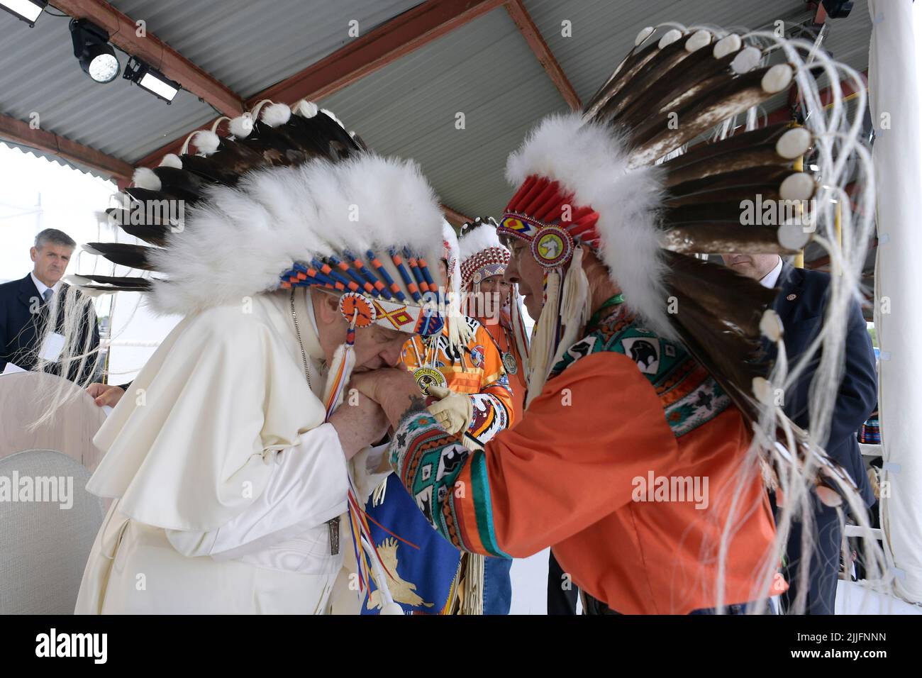 Maskwacis, Canada, 25 July, 2022. Pope Francis meets with Indigenous ...