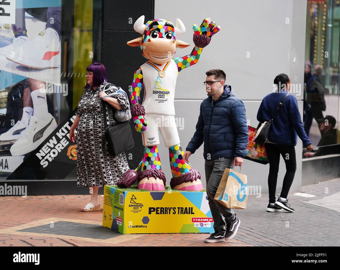 A statue of Perry the mascot in the city centre ahead of the ...