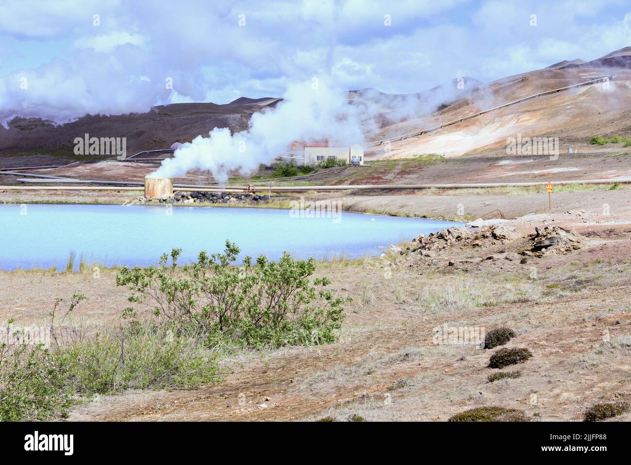 The geothermal park near lake Myvatn on Iceland Stock Photo - Alamy