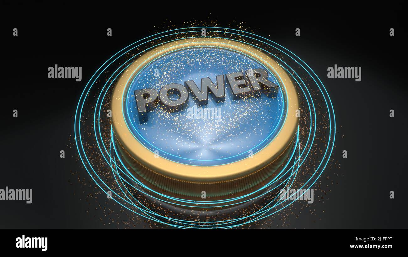3d render. Power icon 3d concept Stock Photo - Alamy