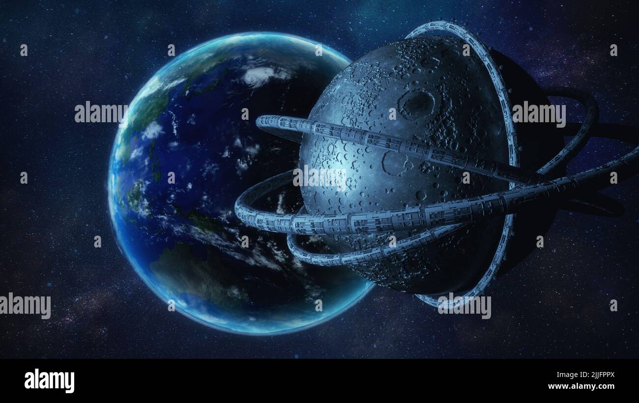 3d render. Imaginary fictional planet Stock Photo - Alamy