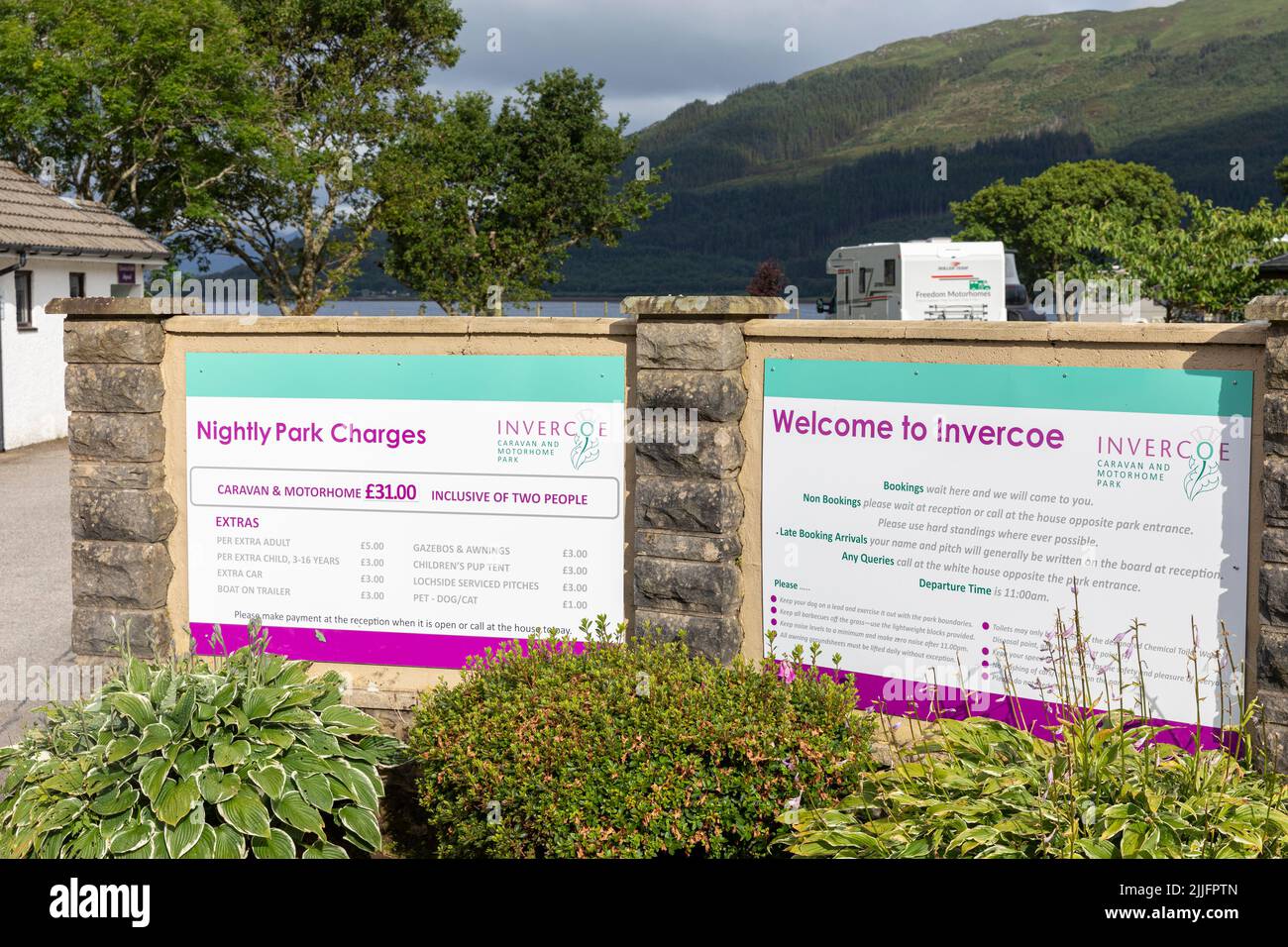 Invercoe campervan and motorhomes park hi-res stock photography and ...