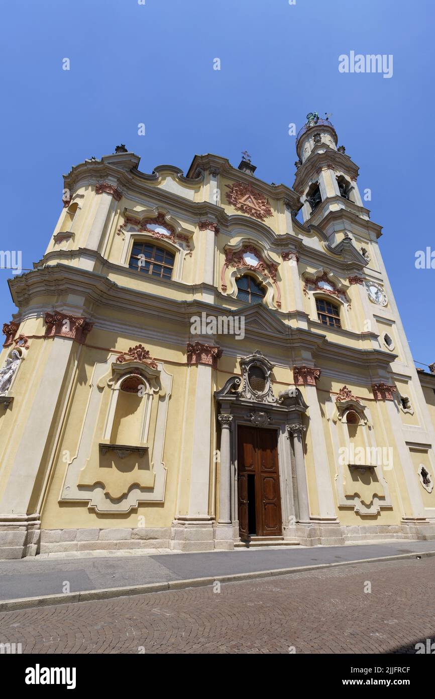 Crema, Cremona province, Lombardy, Italy: facade of the historic church ...