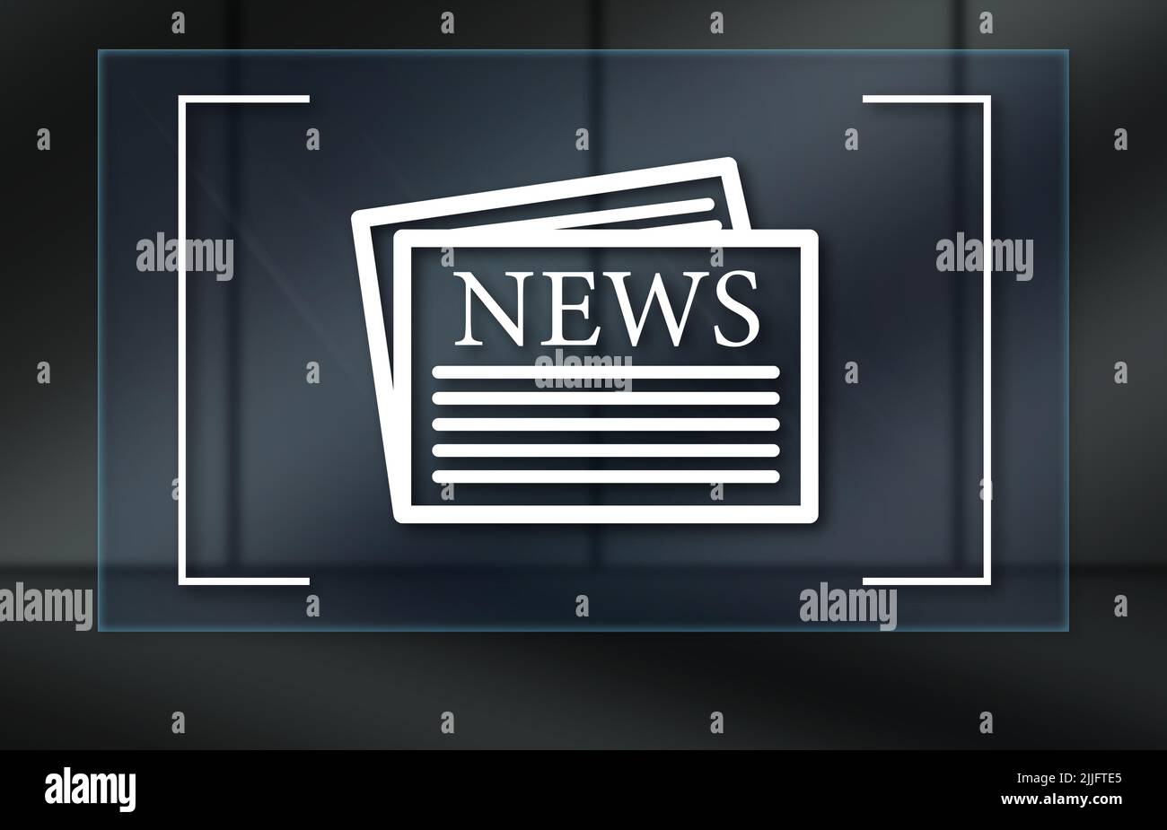 News concept on dark background Stock Photo - Alamy
