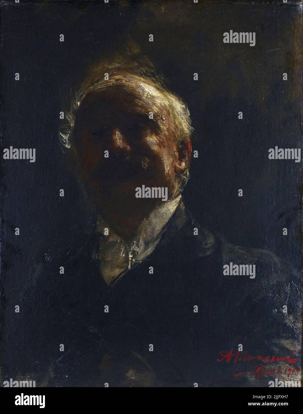Antonio Mancini (1852-1930), Self Portrait of the Italian painter ...