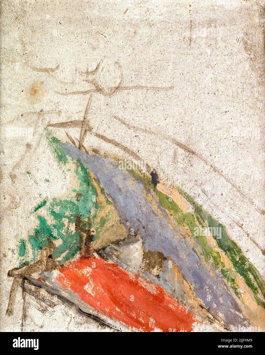 Gwen John, Rooftop and Lane, View from the Artist's Studio, painting in ...