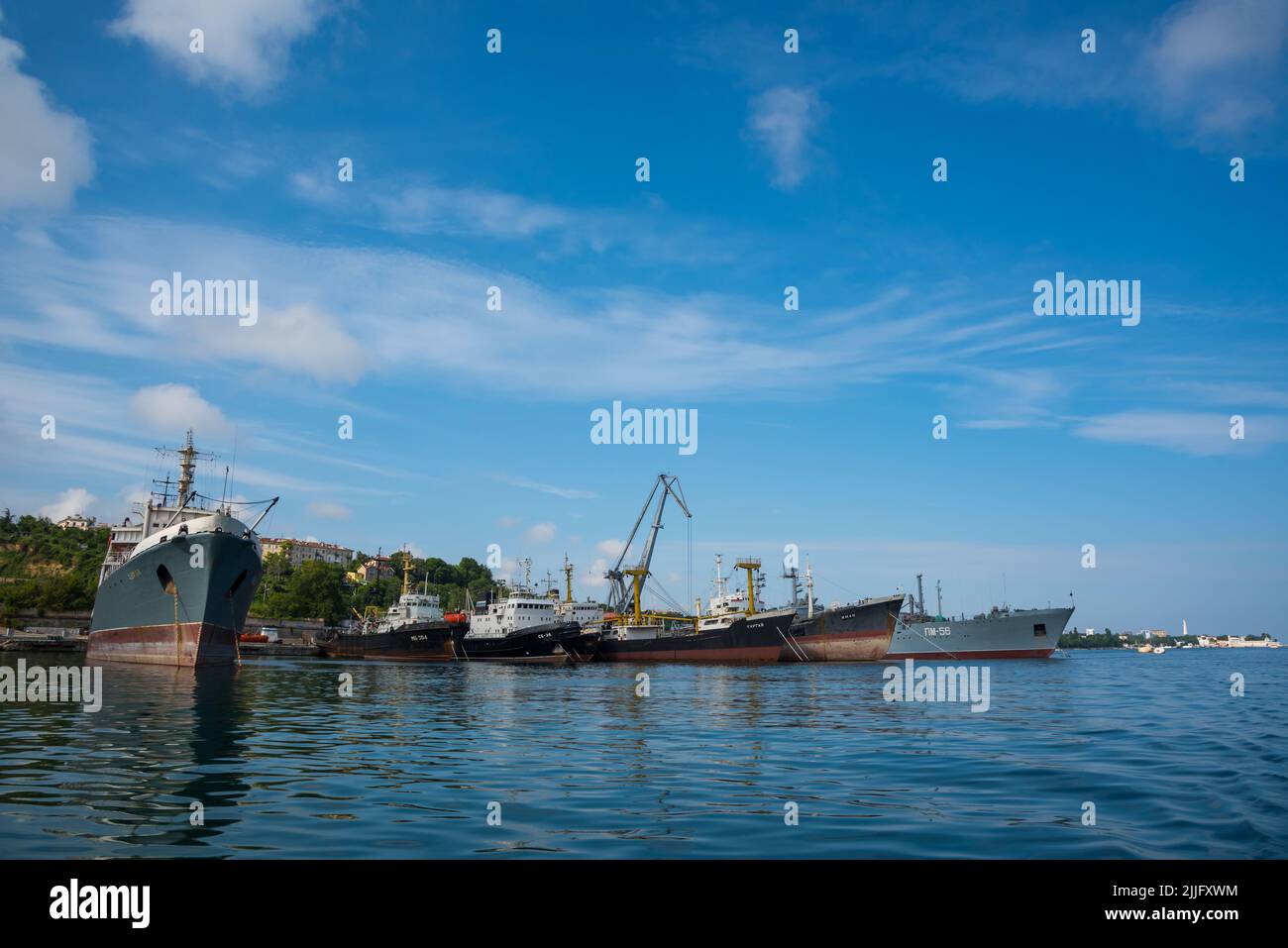 Sevastopol, Crimea - June 26, 2016: Naval base of the Black Sea Fleet ...