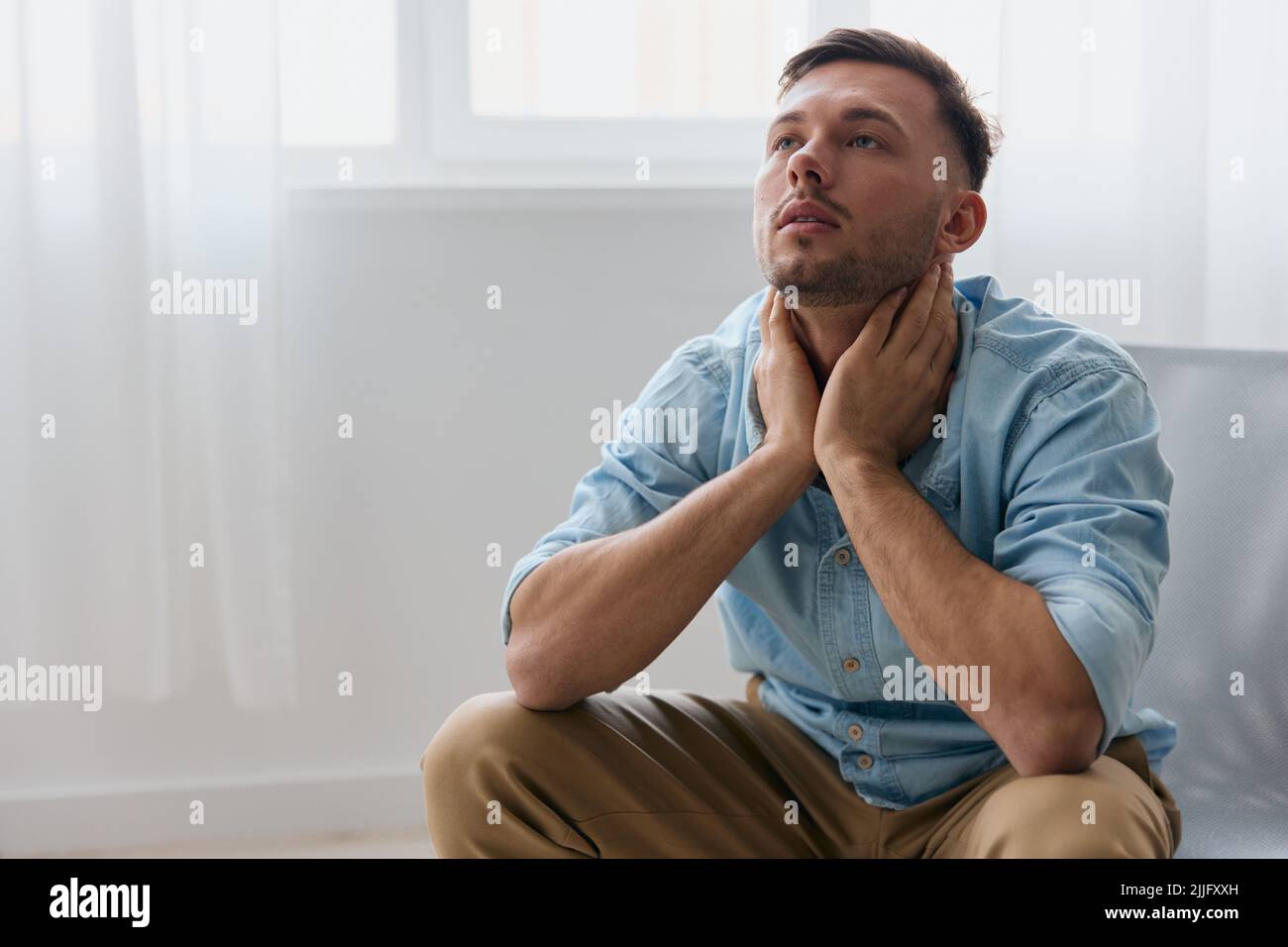 Upset bored guy need professional psychology help have depression ...