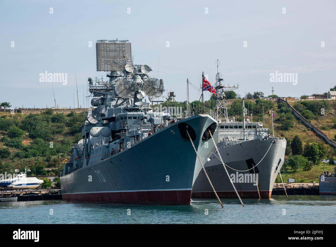 Sevastopol, Crimea - June 26, 2015: Naval base of the Black Sea Fleet ...