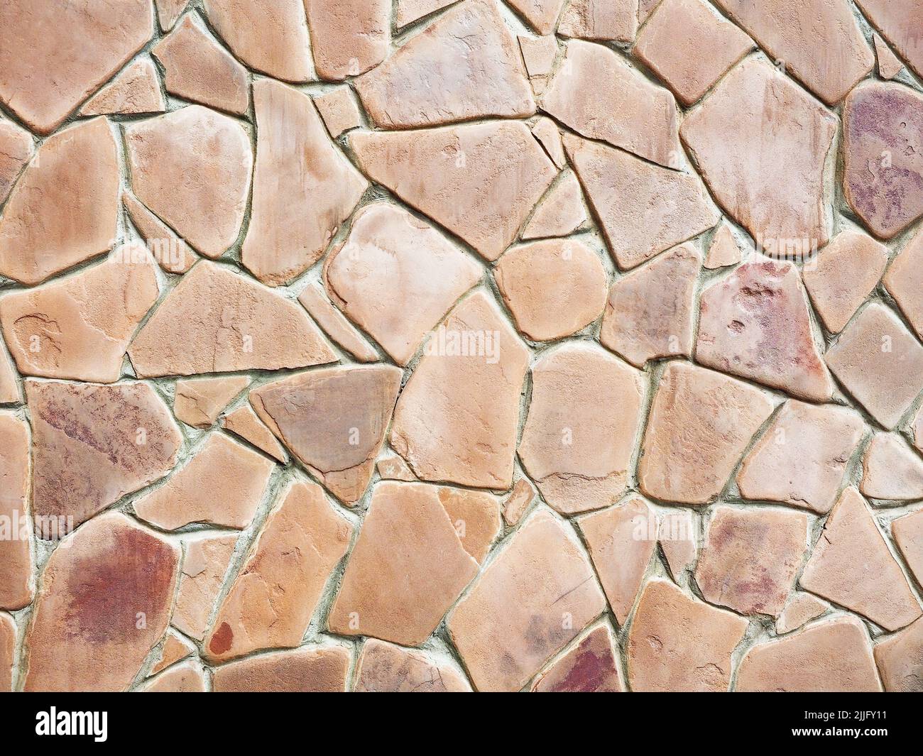 Wall cladding with terracotta sandstone. Not seamless background ...