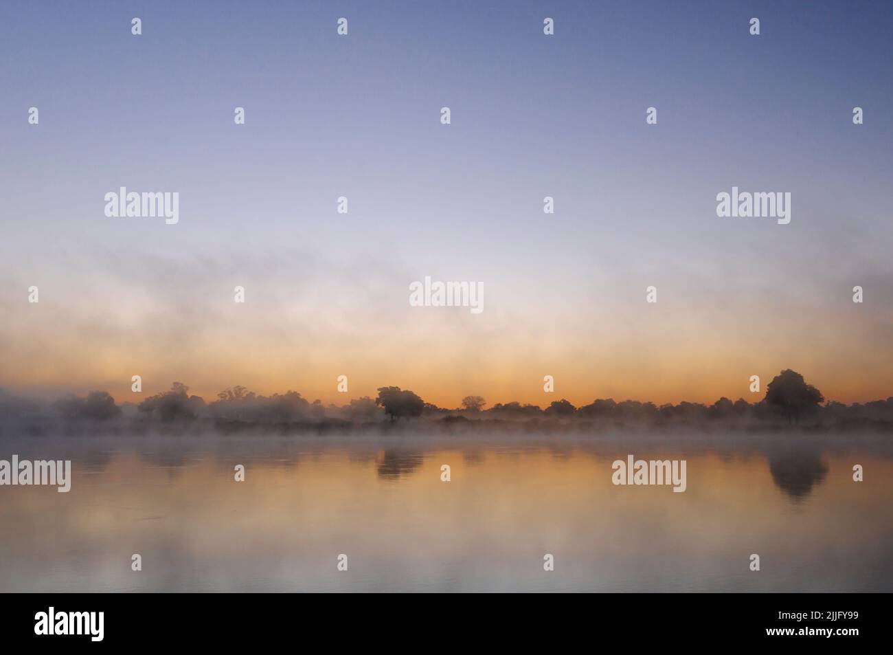 Sunrise at the Okavango River, Namibia Southern Africa Stock Photo - Alamy