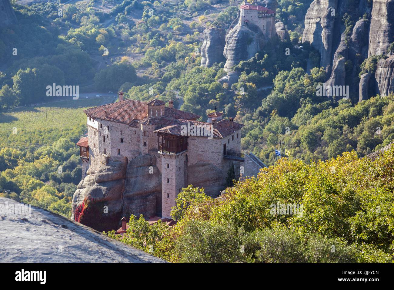 Beautiful scenic view, Orthodox Monasteries of St. Rousanou and St ...