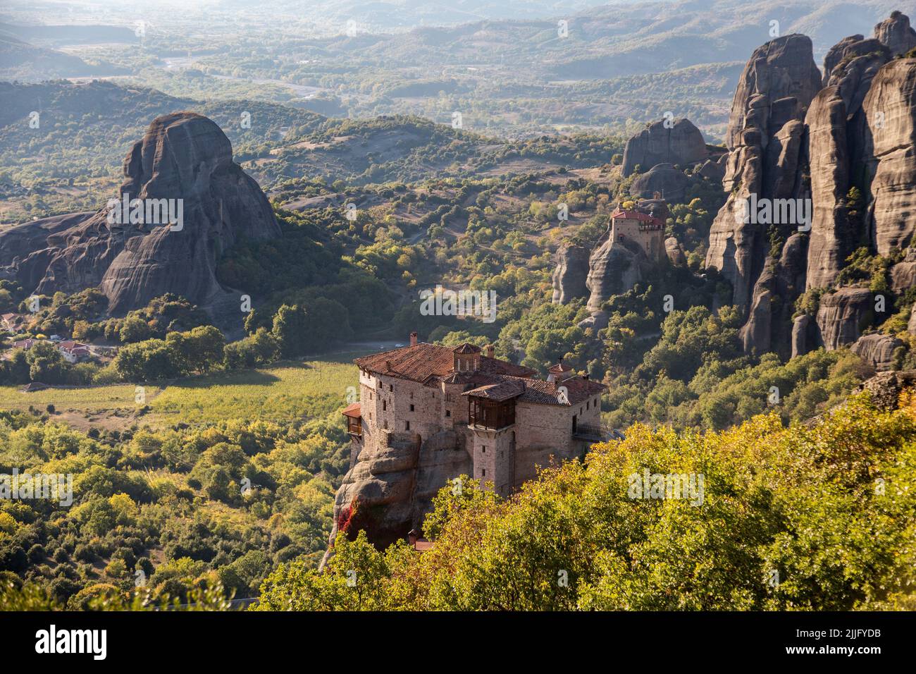 Beautiful scenic view, Orthodox Monasteries of St. Rousanou and St ...