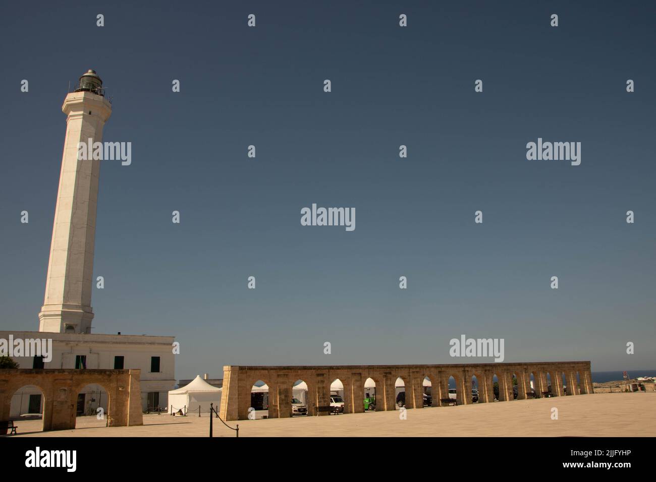 The lighthouse at Santa Maria di Leuca at Punta Meliso , the most ...