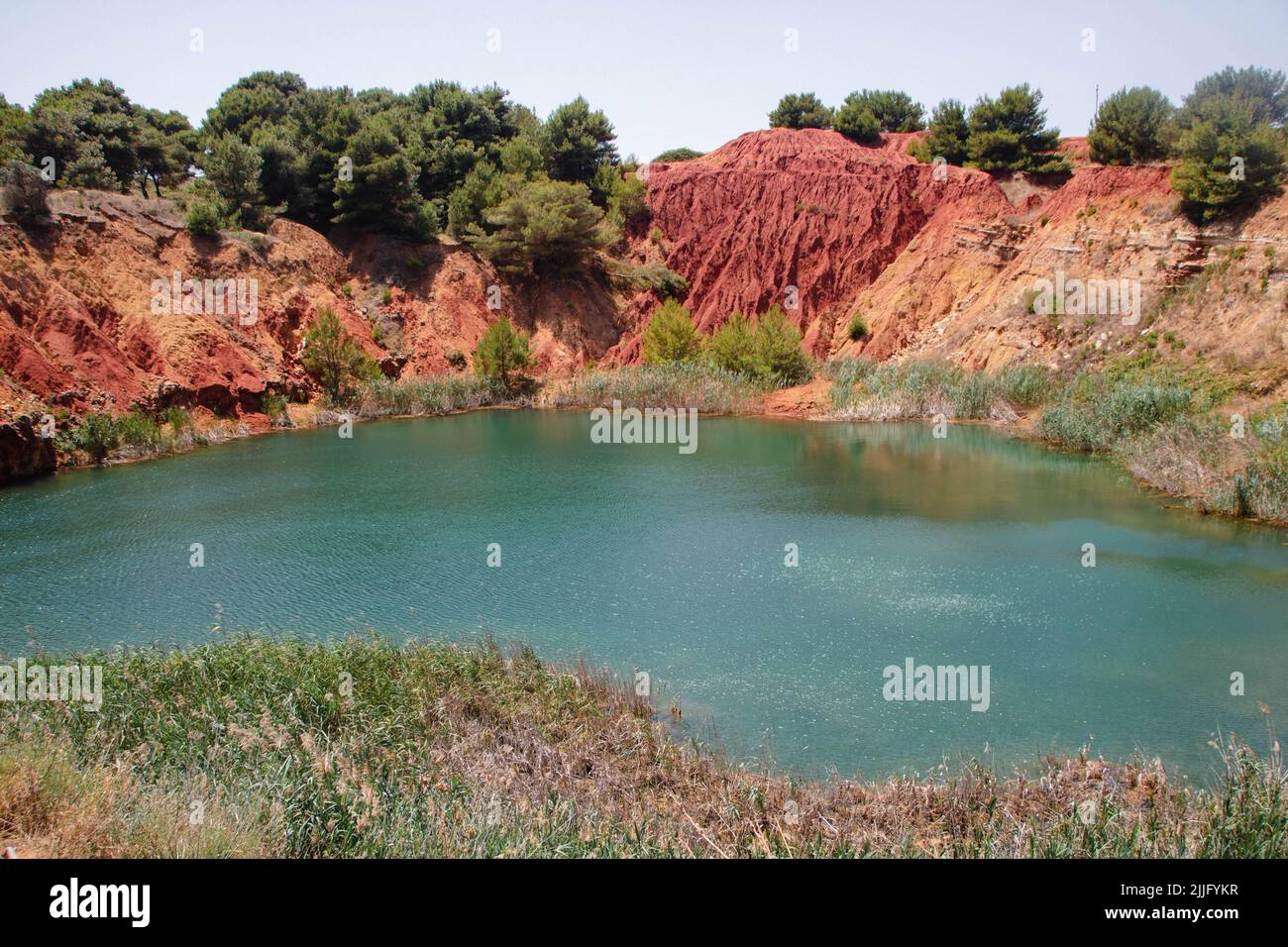Bauxite cave and small lake in Otranto, Apulia region of Italy Stock ...