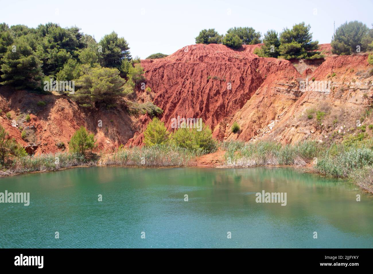 Bauxite cave and small lake in Otranto, Apulia region of Italy Stock ...