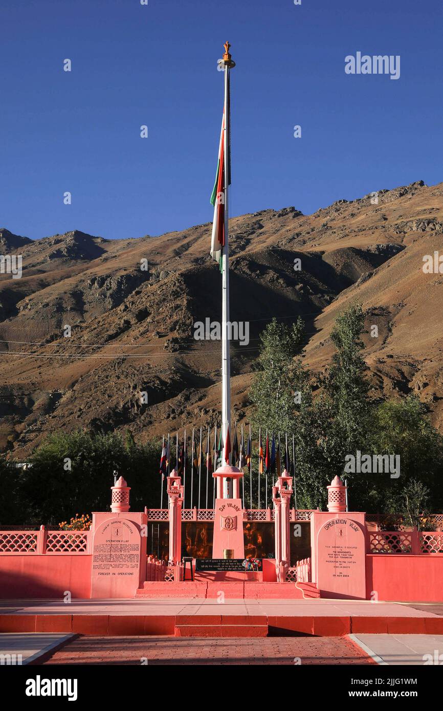 Kargil war memorial in Drass region of Ladakh. India celebrates Kargil ...