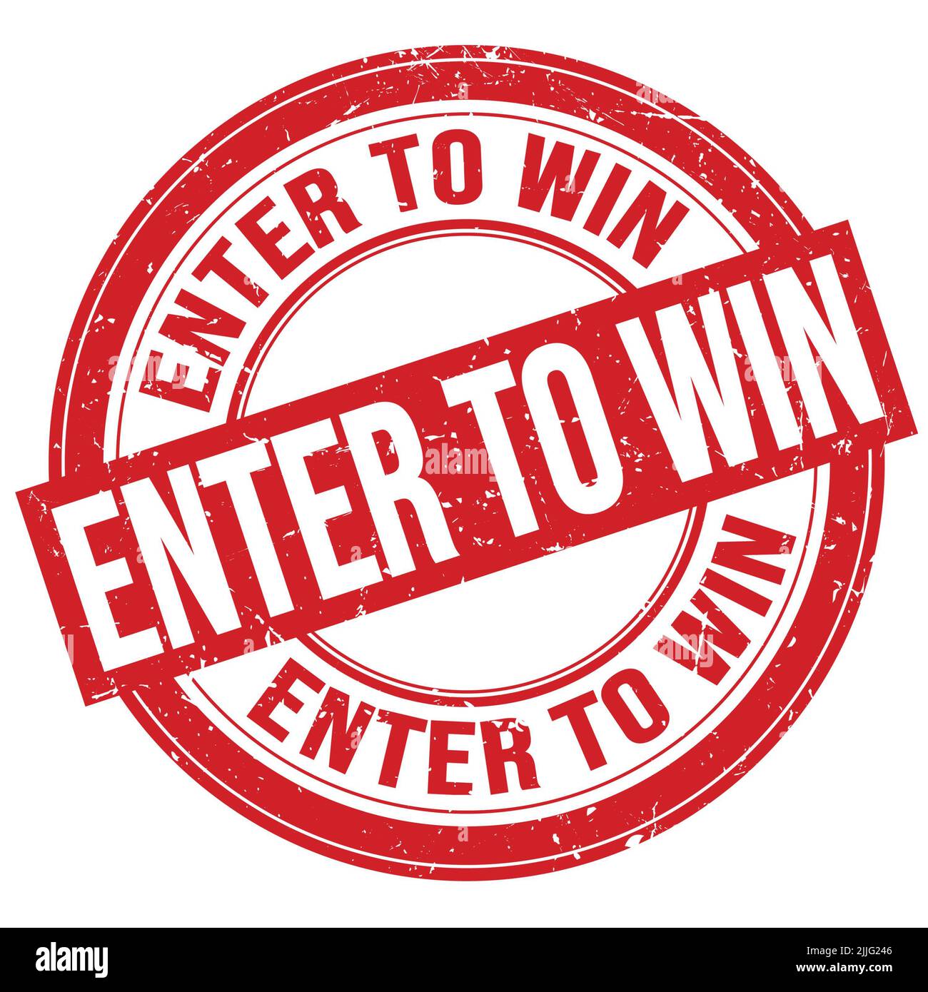 ENTER TO WIN text written on red round grungy stamp sign Stock Photo ...