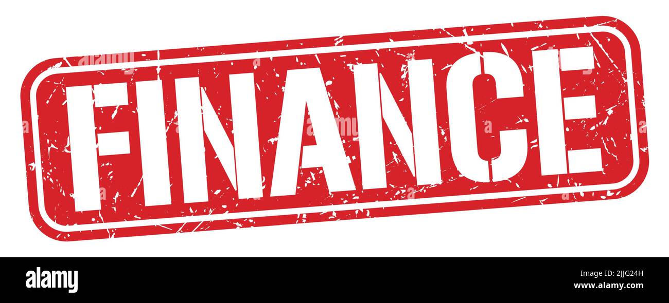 FINANCE text written on red grungy stamp sign Stock Photo - Alamy