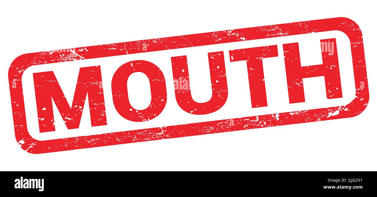 MOUTH text written on red rectangle stamp sign Stock Photo - Alamy