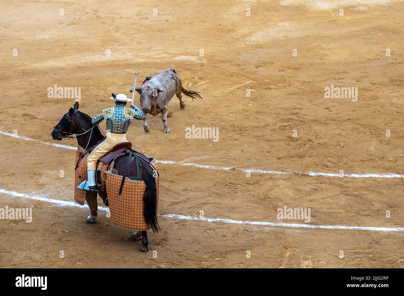 Valencia, Spain - July 16, 2022: Bullfight during the Summer festival ...