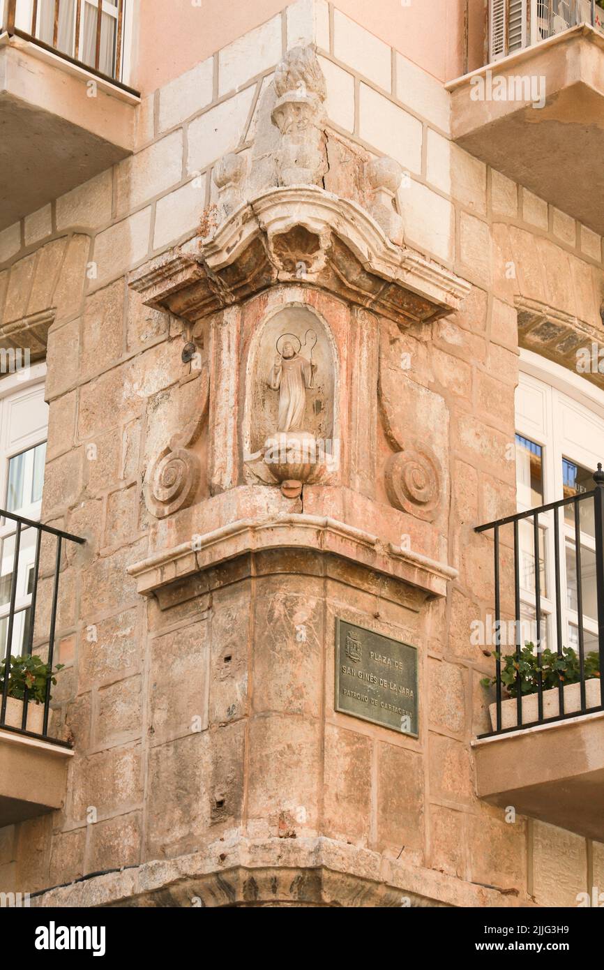 Cartagena, Murcia, Spain- July 18, 2022: Beautiful facade of antique ...