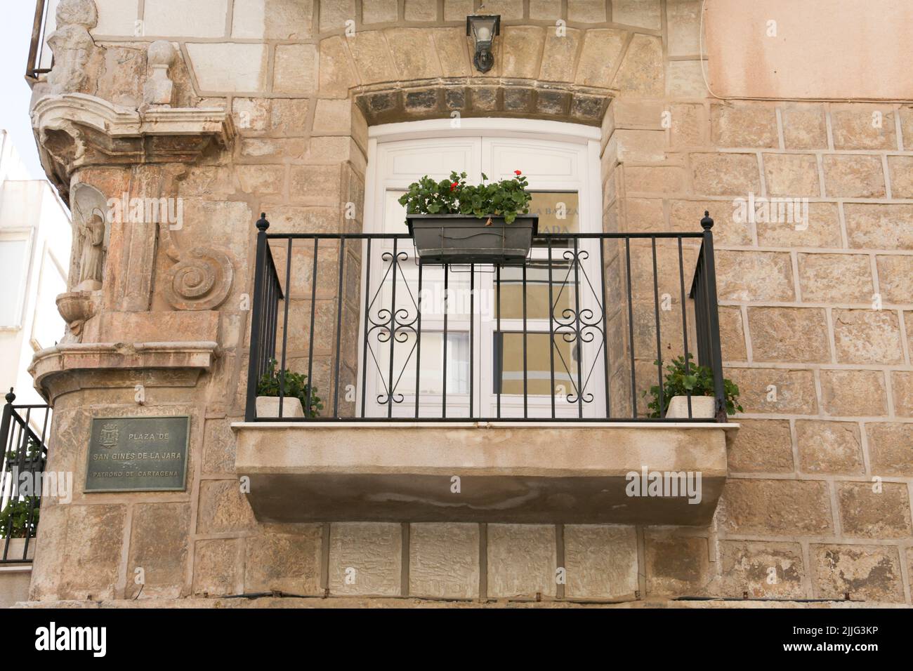 Cartagena, Murcia, Spain- July 18, 2022: Beautiful facade of antique ...