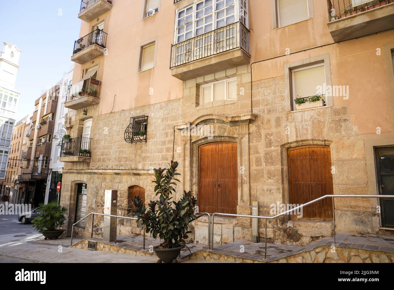 Cartagena, Murcia, Spain- July 18, 2022: Beautiful facade of antique ...