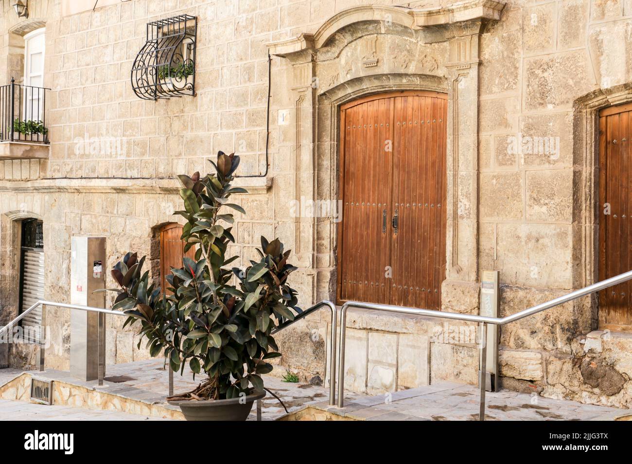 Cartagena, Murcia, Spain- July 18, 2022: Beautiful facade of antique ...