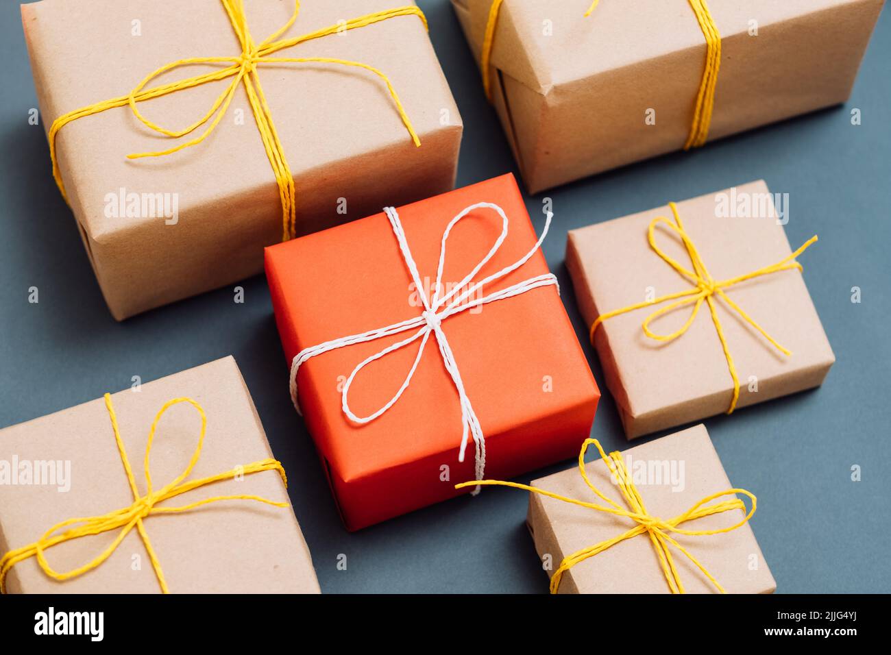 special present holiday gratitude reward red gift Stock Photo - Alamy