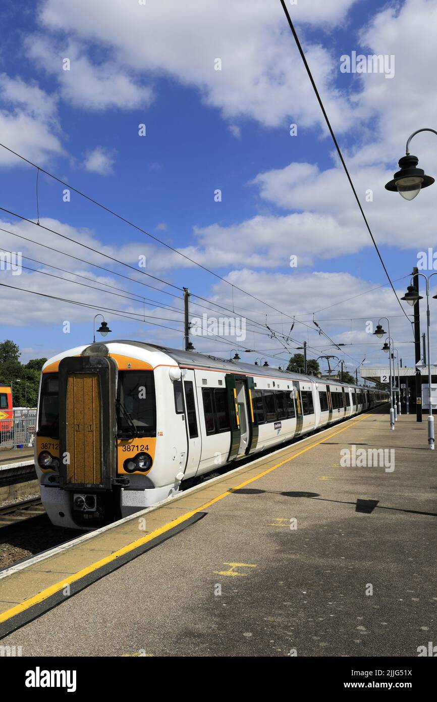 Great Northern Train at Ely station, Ely city, Cambridgeshire, England ...