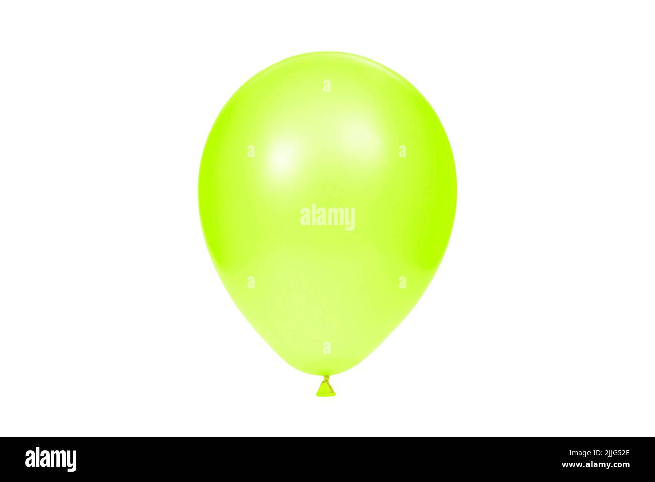 Green balloon isolated on white background. Template for postcard ...