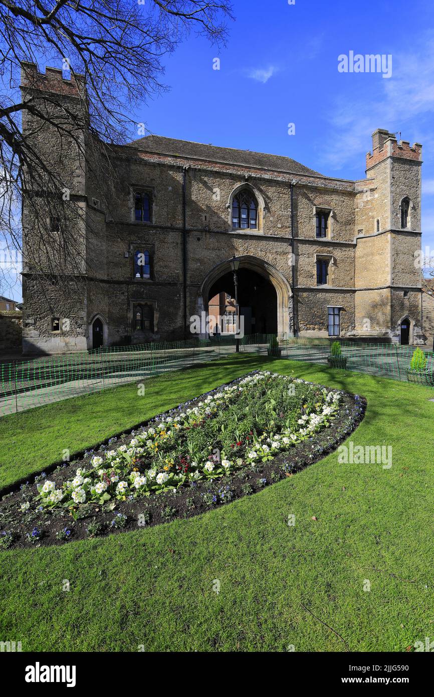 The Porta Gatehouse, Ely Cathedral; Ely City; Cambridgeshire; England ...