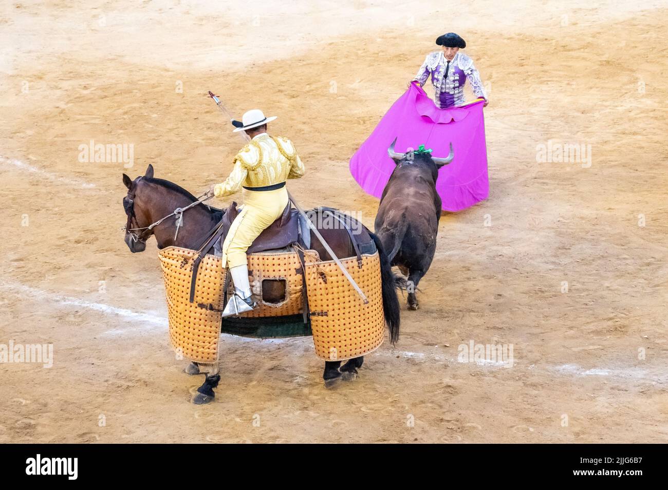 Valencia, Spain - July 16, 2022: Bullfight during the Summer festival ...