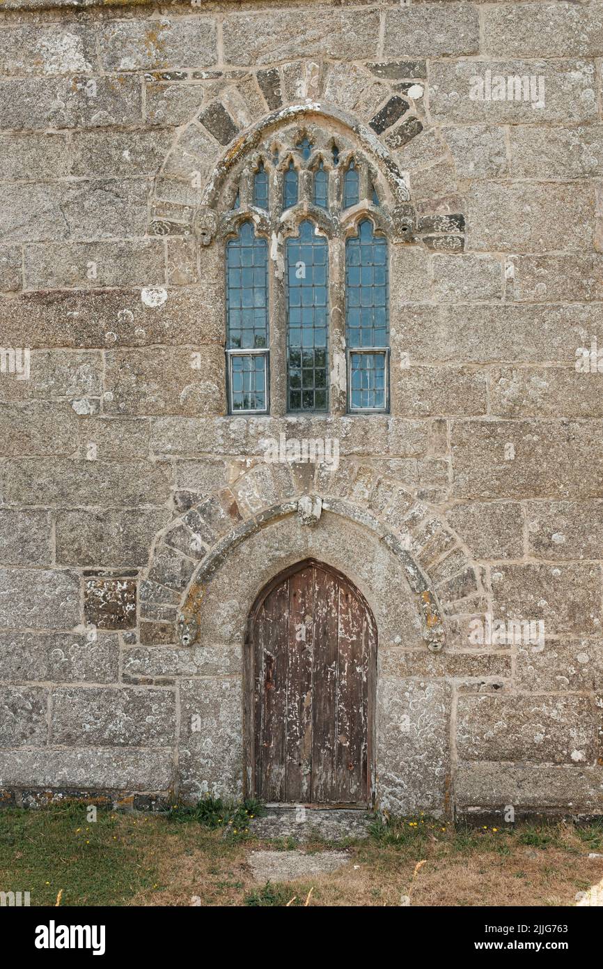 Exterior of St Corentine's Church, Cury Stock Photo - Alamy