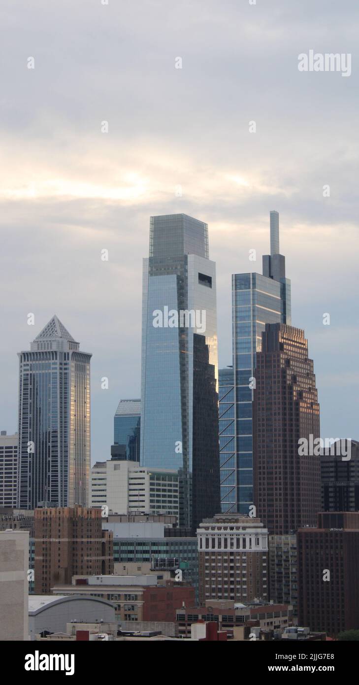 A View of Tall Buildings in the Philadelphia Skyline Stock Photo - Alamy
