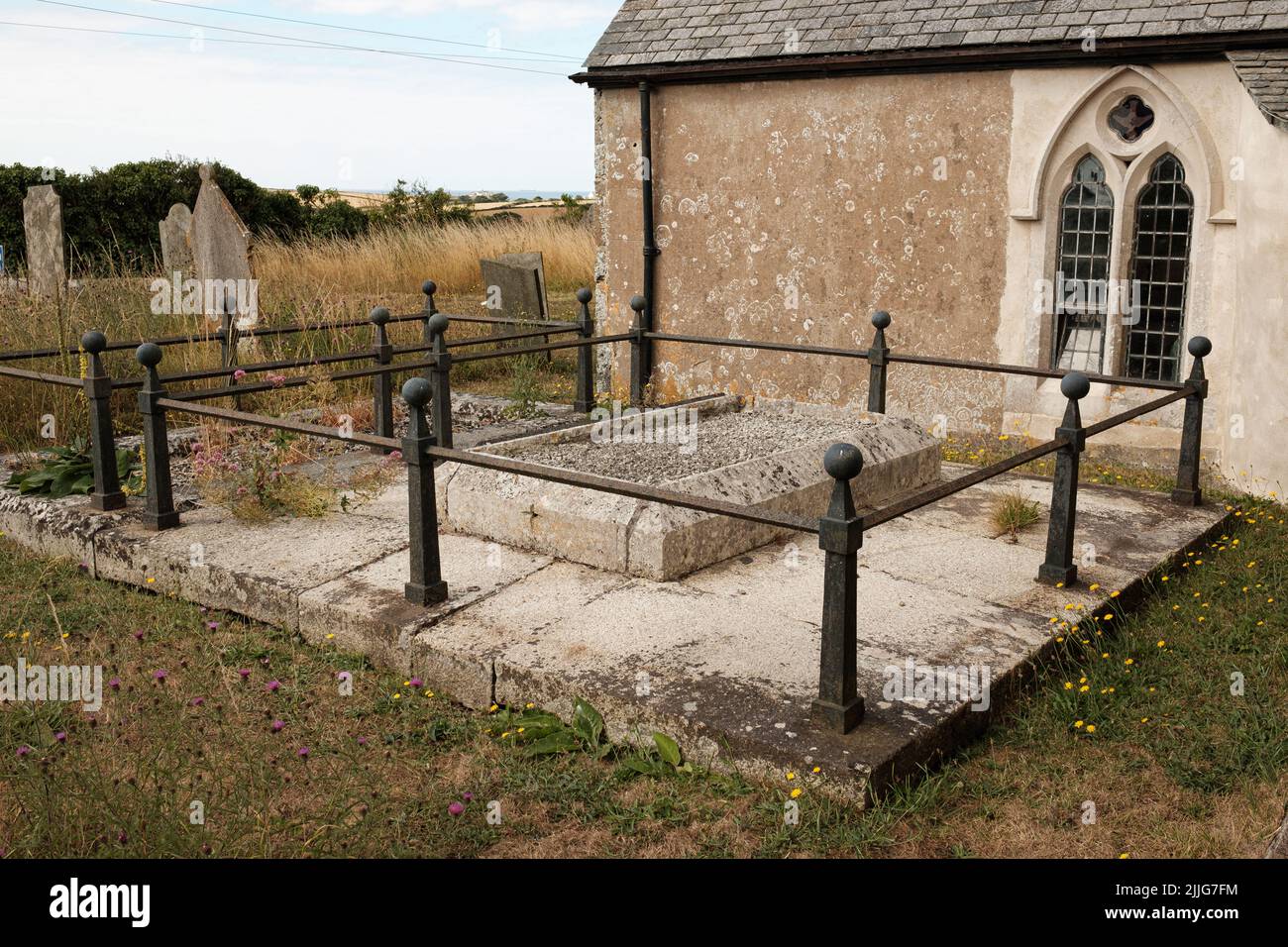 Exterior of St Corentine's Church, Cury Stock Photo - Alamy