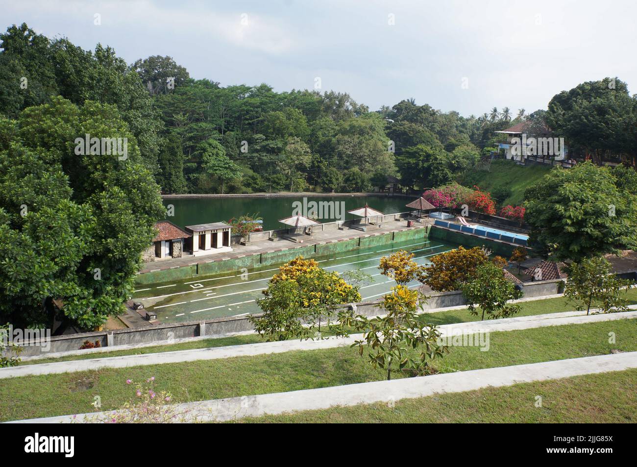 Scenery of Taman Narmada park in Lombok, Indonesia surrounded with ...