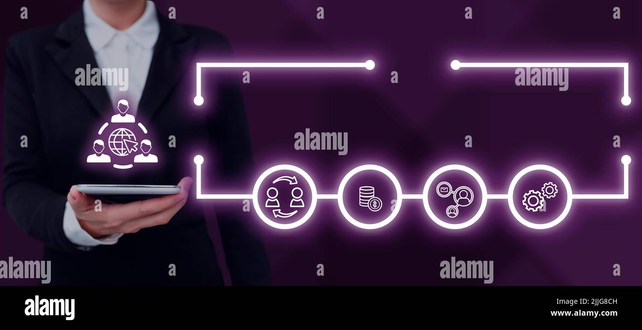 Businessman in suit holding open palm symbolizing successful teamwork accomplishing newest ...