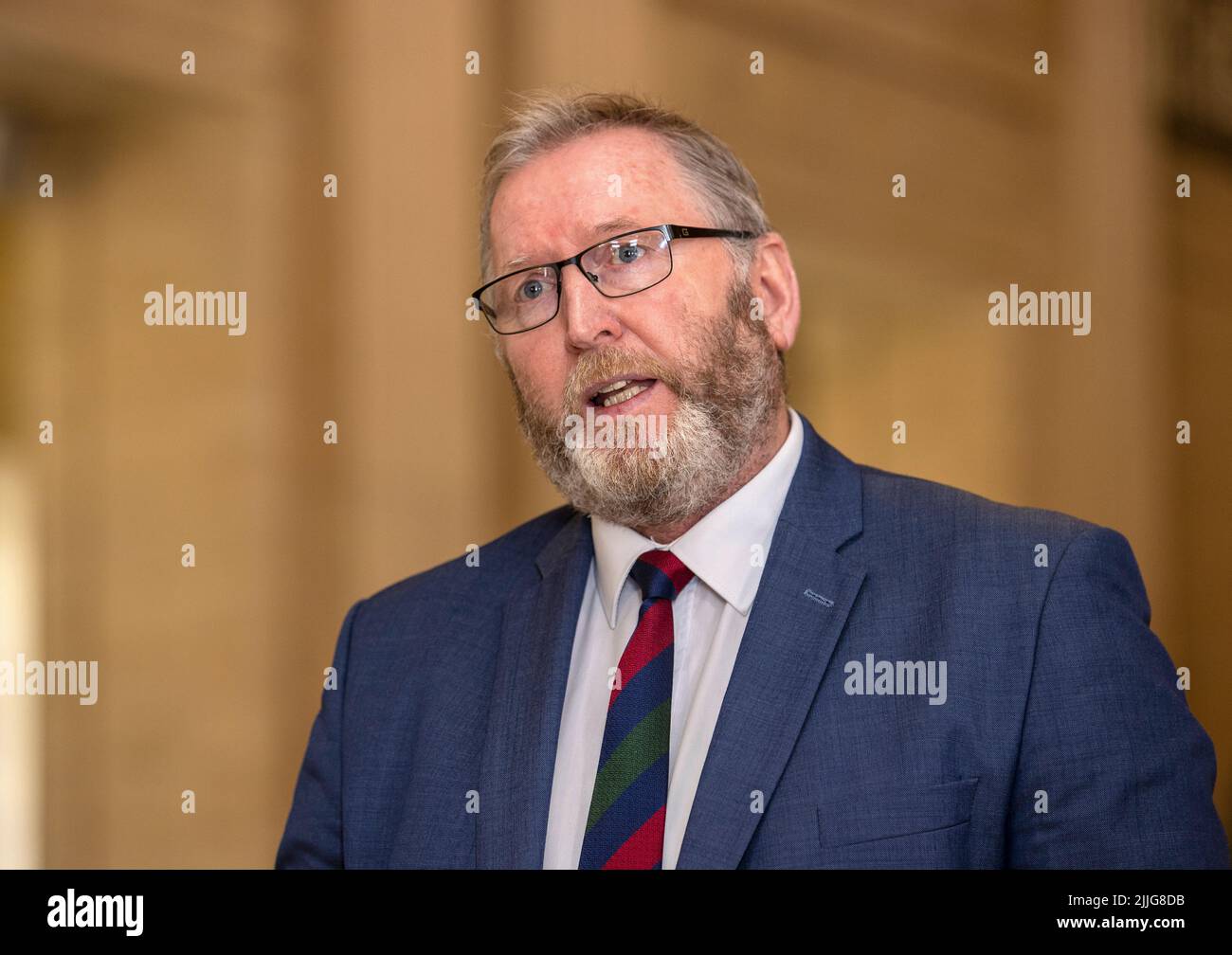 Doug Beattie, leader of the Ulster Unionist Party (UUP) pays tribute to ...